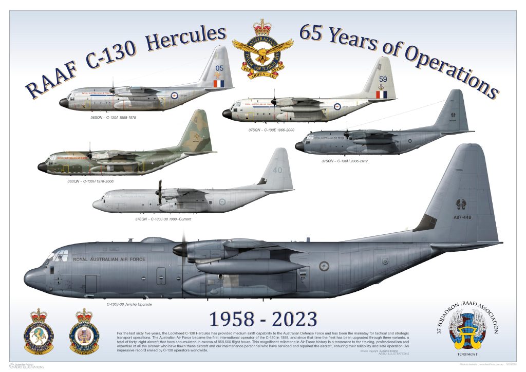 Lithograph ~ RAAF 65 Years C-130 Operations 2023 – 37 Squadron (RAAF ...